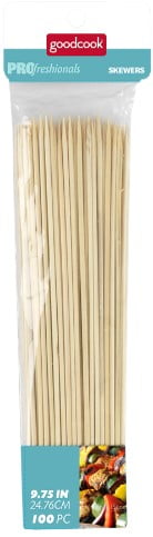 GoodCook ProFreshionals 10" Bamboo Skewers for BBQ and Kebab 100-count ...