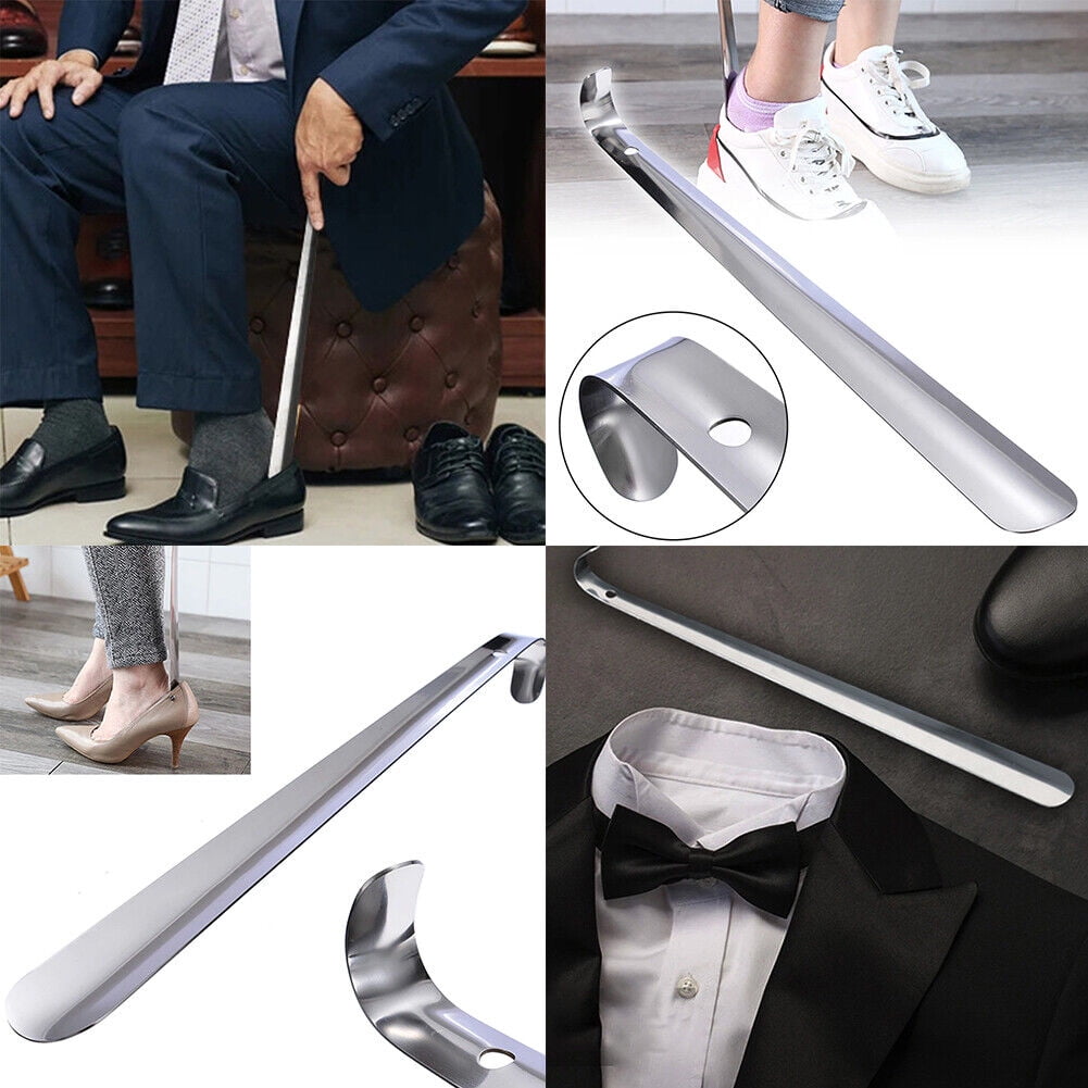 US 22" Extra Long Handle Shoe Horn Stainless Steel Metal Shoes Remover ...