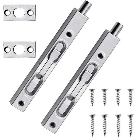 Lepai 2-pieces 6 Inch Concealed Latch, Concealed Bolt Door Latch, Flush ...