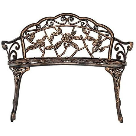 Outdoor Garden Bench Steel Frame Furniture for Yard Easy Assembly for ...