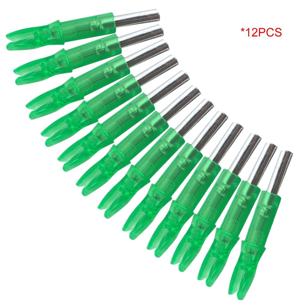 12PCS/SET LED Luminous Arrow Nock Outdoor Hunting Archery Arrow Tail ...