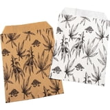 100 Bags of our Mixed, 4" x 6" Hemp theme pattern flat paper bags for ...