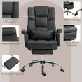 HOMCOM Executive Office Chair with Footrest and Lumbar Support, PU ...