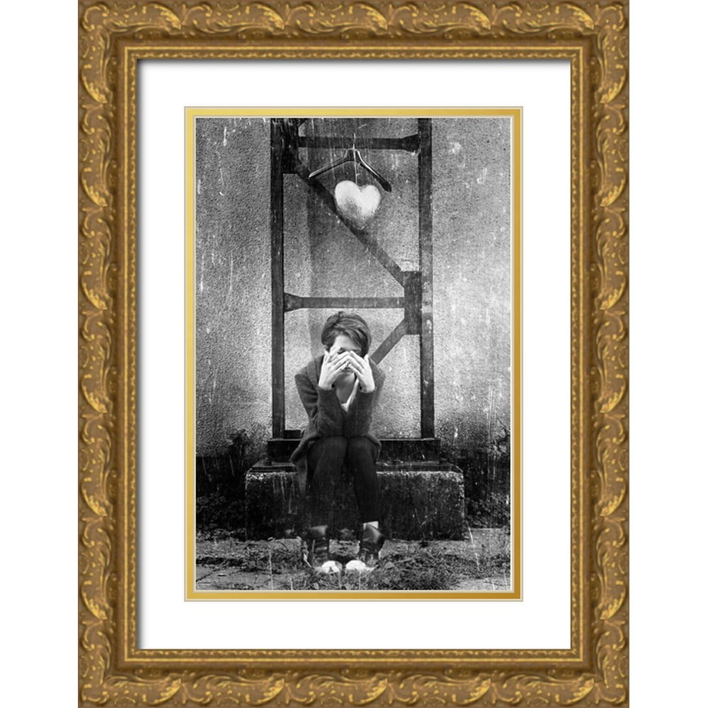 Dan, Bez 17x24 Gold Ornate Wood Framed with Double Matting Museum Art ...