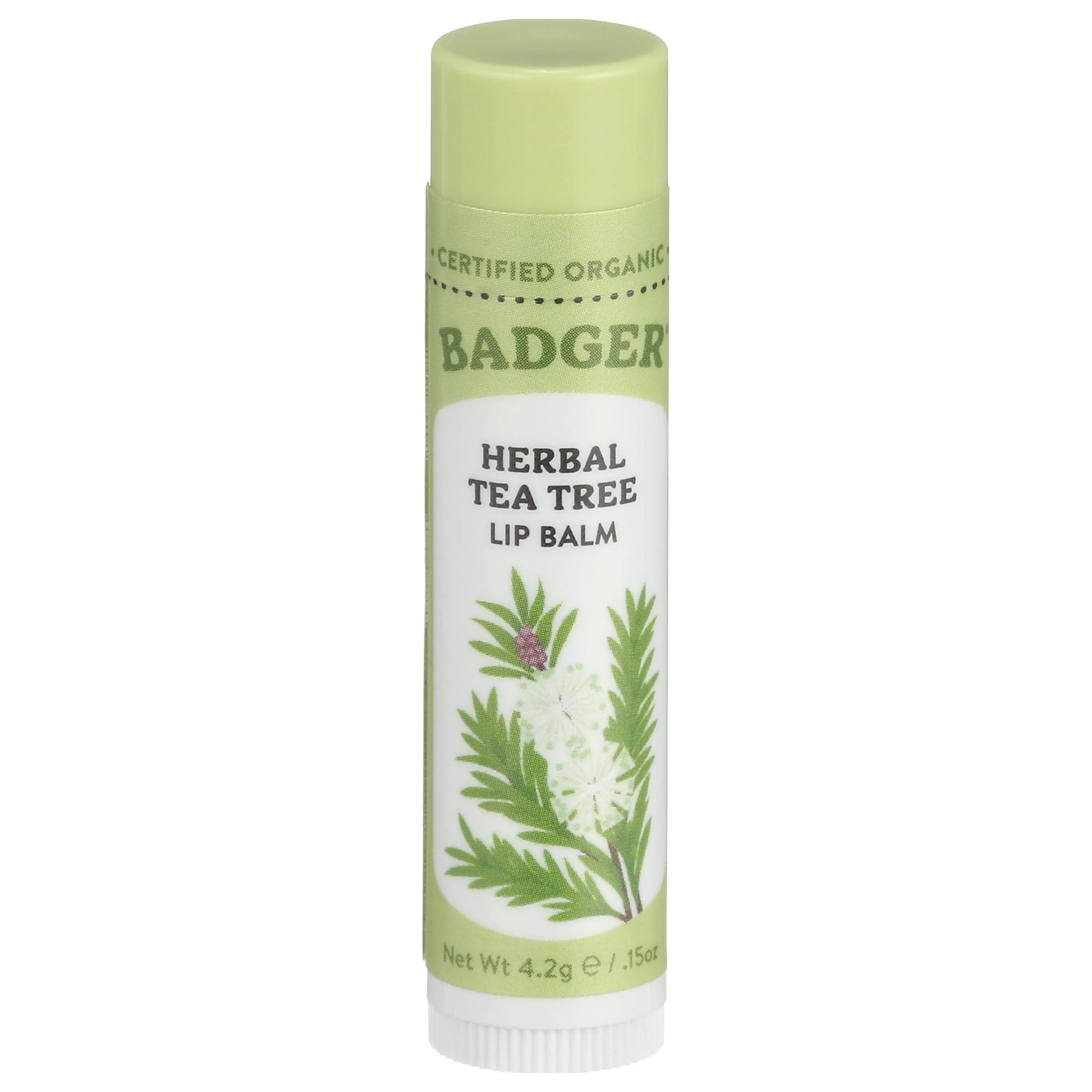 Click here for Badger Tea Tree Lemon Lip Balm 0.15 Oz 1 Count (Pa... prices