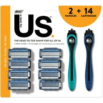BIC Us 5-Blade Unisex Razor Starter Kit for Men and Women, Silver ...