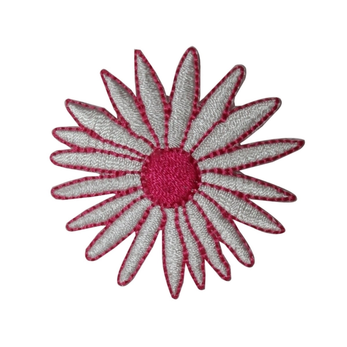 ID 6306 Pink Daisy Flower Patch Blossom Garden Head Embroidered Iron On ...