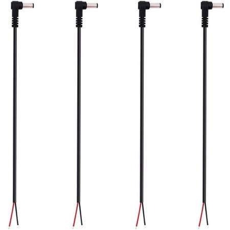 (4 Pack) Replacement 5.5mm x 2.5mm 90 Degree Right Angle DC Power Male ...