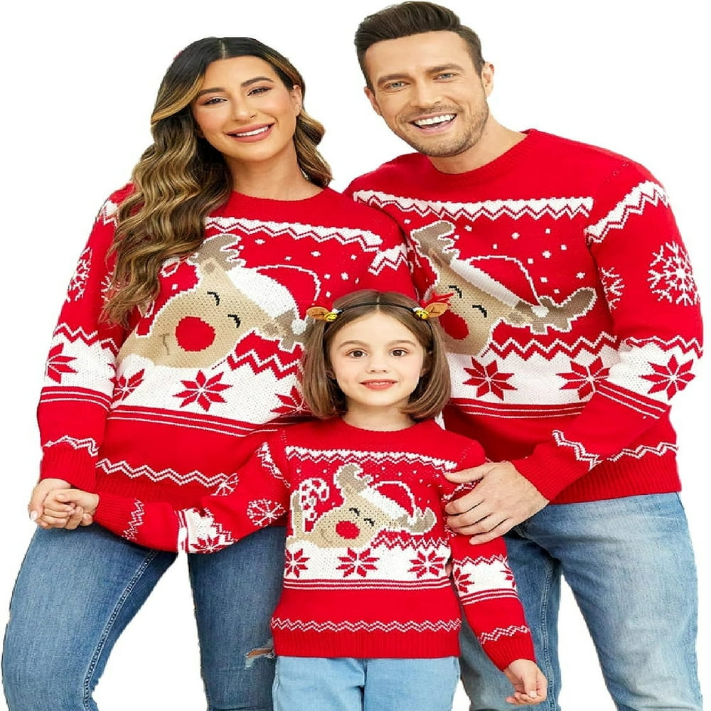 Click here for Generic Matching Family Christmas Sweaters Cute Re... prices