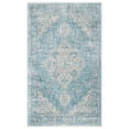 SAFAVIEH Victoria Jackalyn Floral Bordered Area Rug, Blue/Grey, 4' x 6 ...