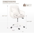 BTFYOU Height Adjustable Wheeled Computer Chair, Cute Mid Back Velvet ...