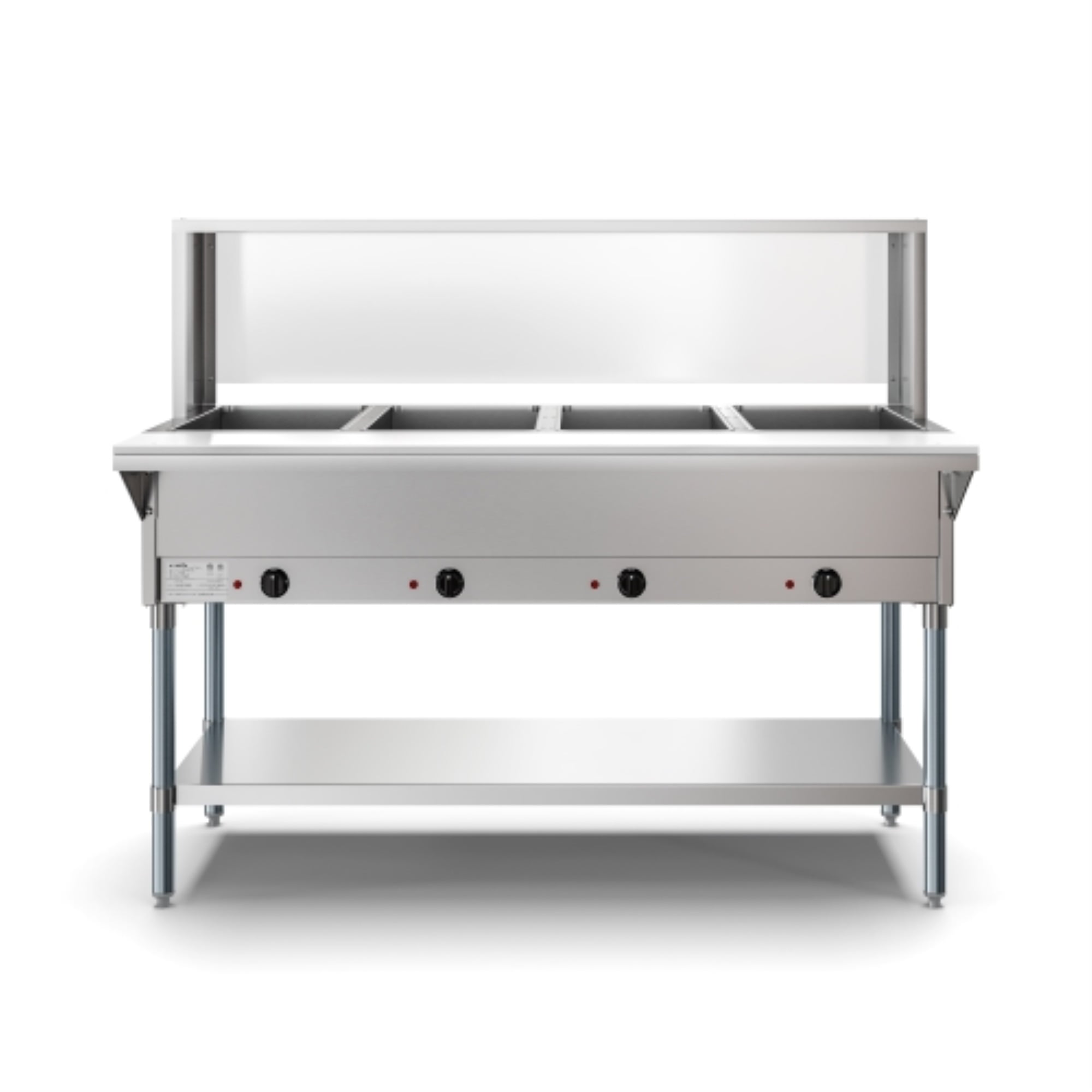 Open Well Steam Table 4 Pan With Sneeze Guard - Walmart.com