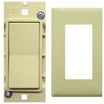 Pass & Seymour RV/Mobile Home White Double Snap-On Plate for Switches ...