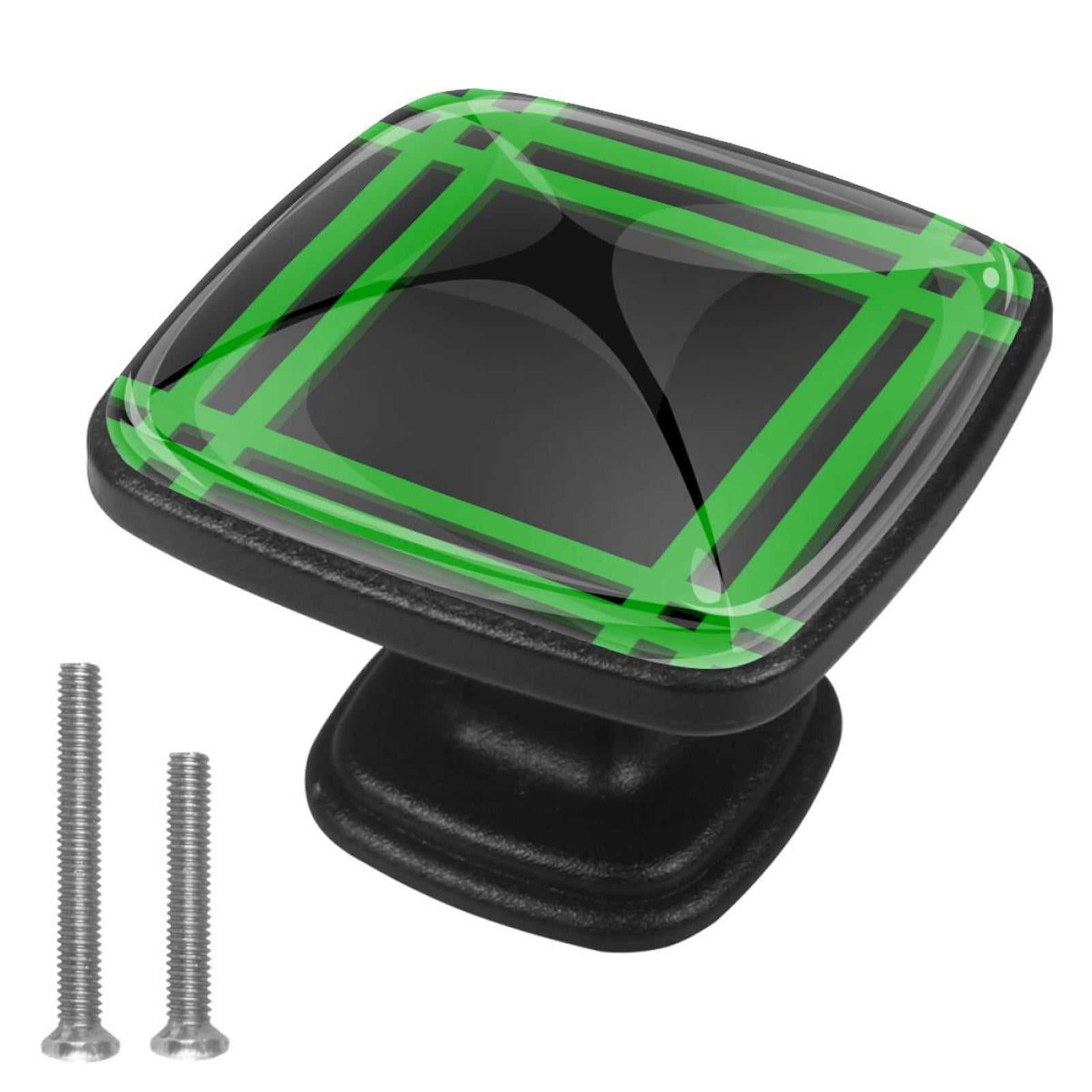 4 Pcs Cabinet Handle Drawer Pulls Lattice Knobs with Screws Square ...