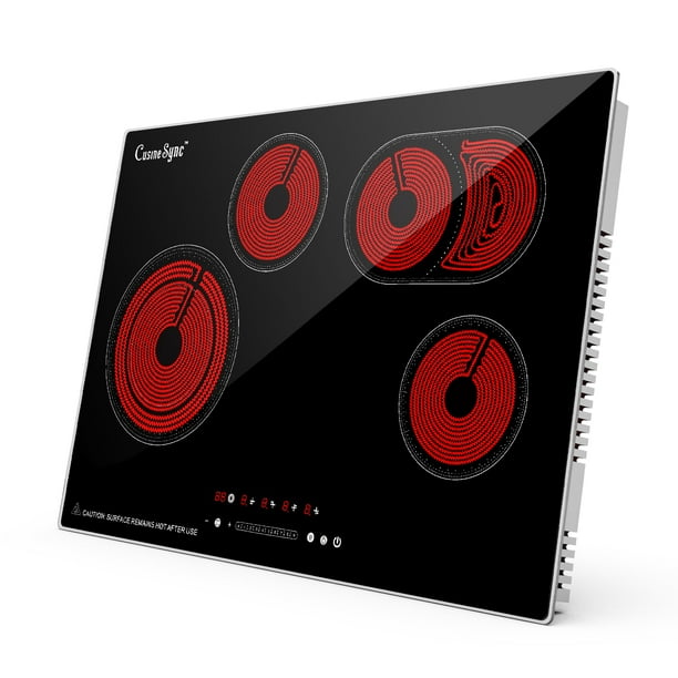 Estufa eléctrica CusineSync de 30 pulgadas y 4 quemadores, 7400 W, 220 ...