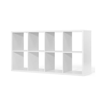 Homfa 2PCs 8-Tier Tall Multimedia Shelf, Adjustable Bookshelf/Bookcase ...