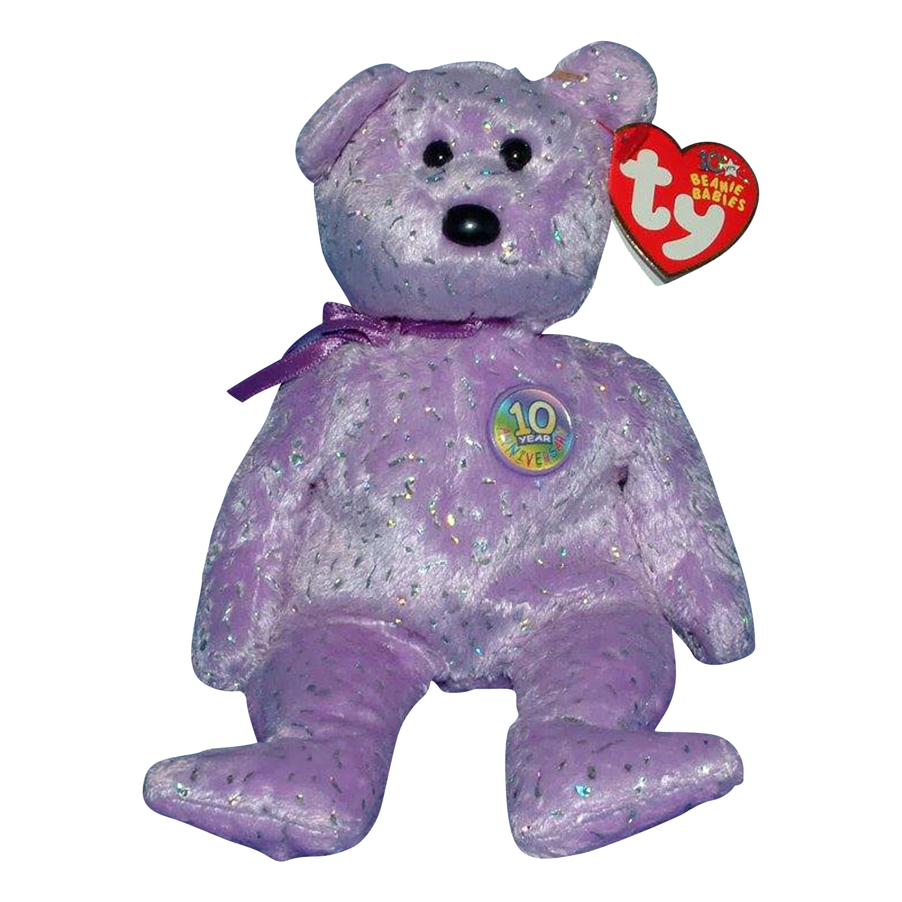 Ty Beanie Baby: Decade the Purple Bear | Stuffed Animal | MWMT ...