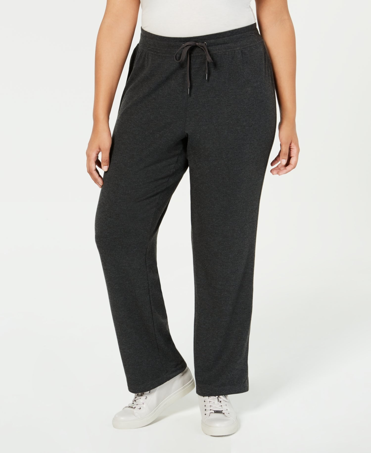 Ideology Womens Plus Size High Rise Side Snap Sweatpants - Walmart.com