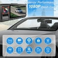 Black Front And Interior Car Dash Camera 3.0 Inch Display 1080P Hd ...