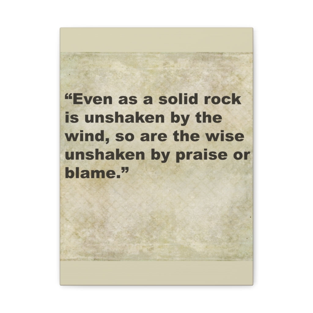 Inspirational Wall Art Solid Rock Is Unshaken Motivation Wall Decor for ...