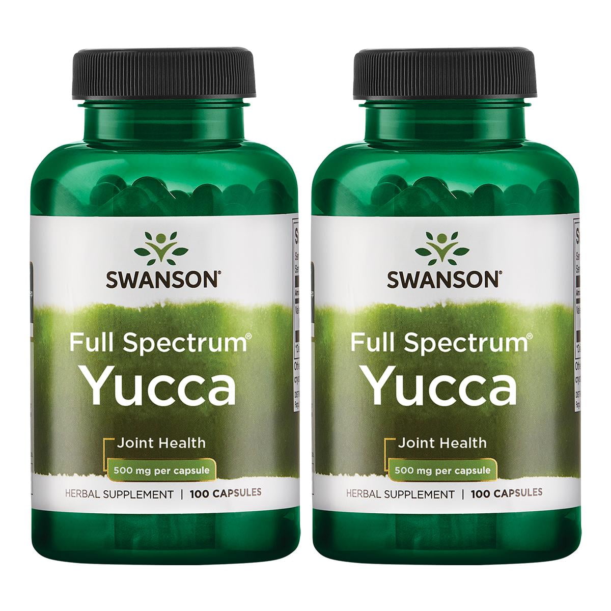 Swanson Full Spectrum Yucca 500 mg 100 Caps 2 Pack - Walmart.com