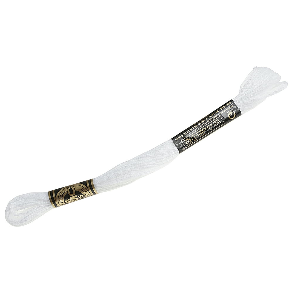 DMC Mouline 117-B5200 Six-Strand Embroidery Thread, Snow White, 8.7 ...