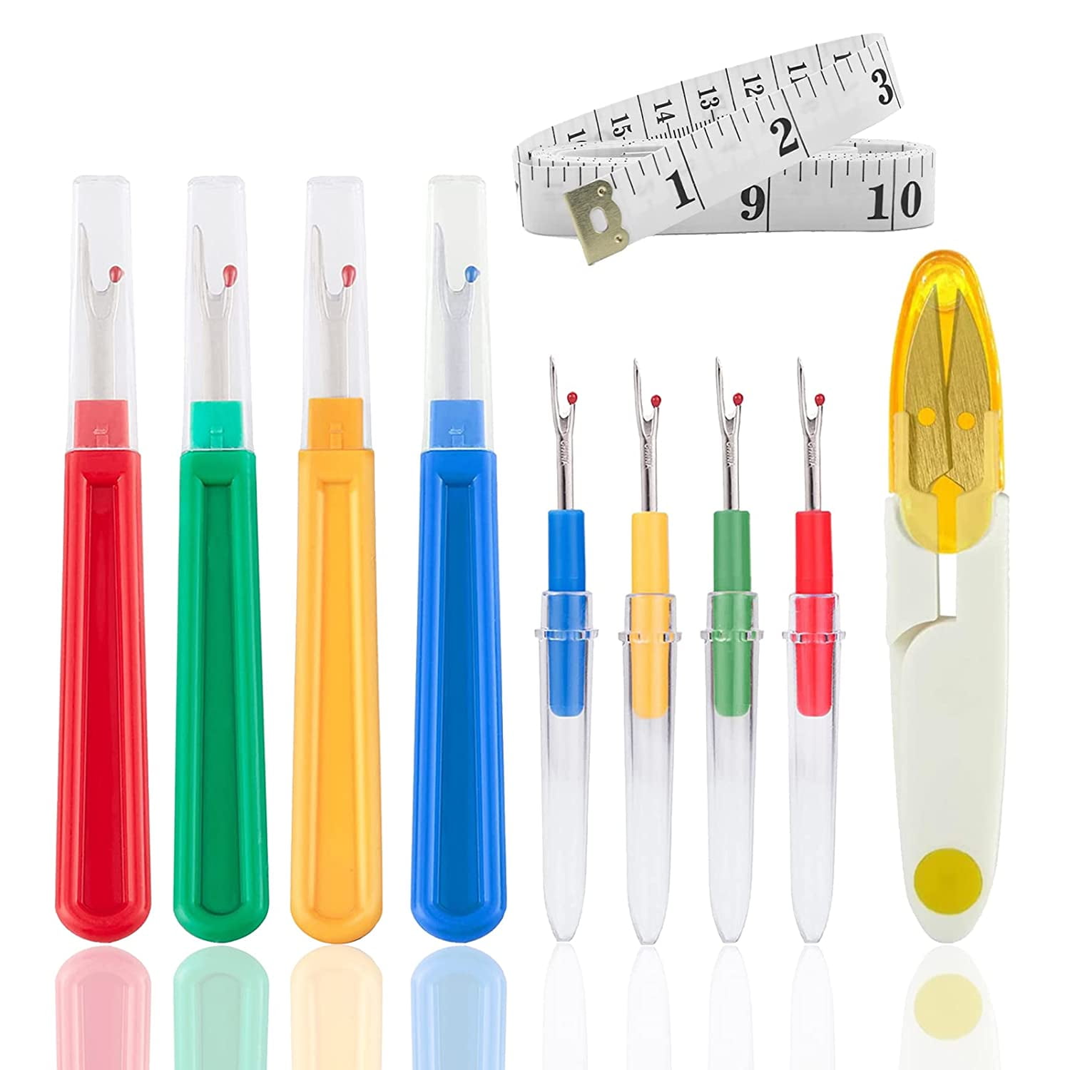 JNHYDM Seam Ripper, 10 Pieces Colorful Thread Remover Kit, 4 Big and ...