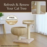 PetPals 3-Level Cat Tree with Two Handwoven Paper Rope Basket Beds ...