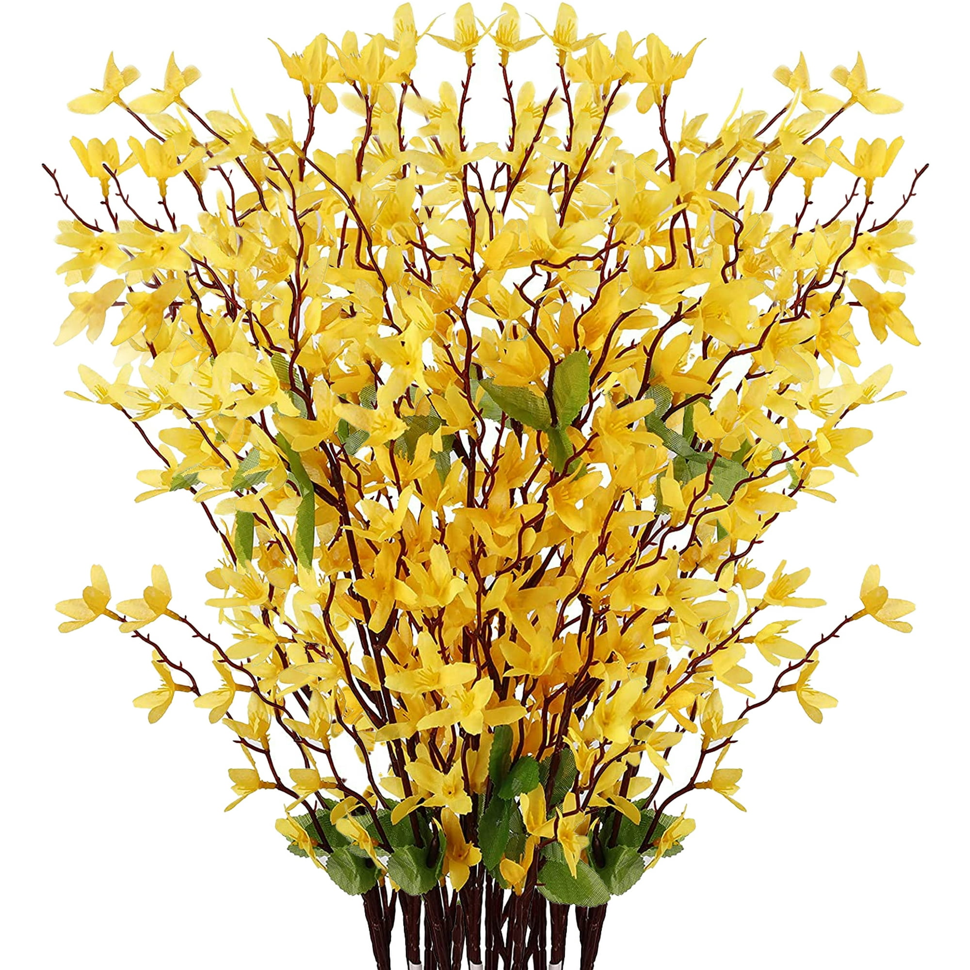 Click here for Longrv 12pack Artificial Silk Forsythia Flower For... prices