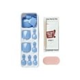 KISS imPRESS Blue Square Press-On Toenails, 24 Pieces, Waterproof, No ...