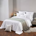 Brown Blue Gradient Bed Runner for Cal King Size Bed, Modern Abstract ...