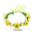 Easter Head With Flower Wreath And Artificial Flowers And Green Leaves ...