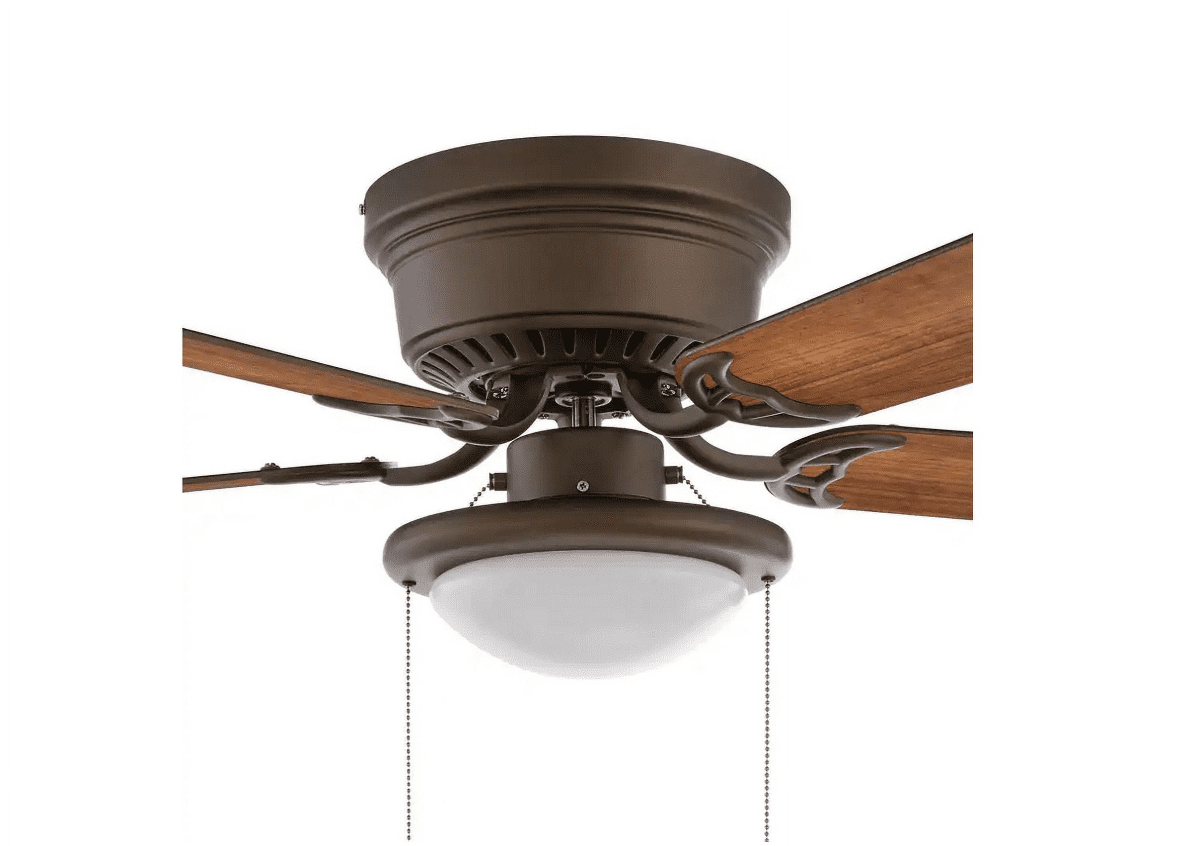 Bronze Hugger Ceiling Fan With Light Shelly Lighting