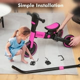Gymax 4-in-1 Kids Tricycle, Beginner Pedal Trike, Foldable Toddler ...