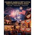 3x6 Ft LED Patriotic Bunting Banner, Lighted Half Fan American Flag for ...