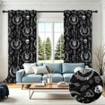 Cat and Skull Gothic Pattern Blackout Curtains,Triple Weaved Fabric ...