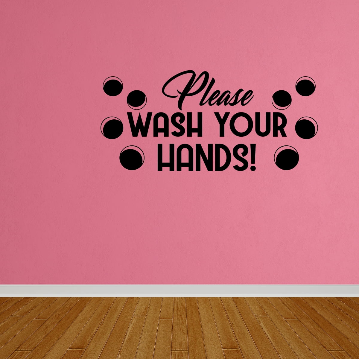 Wall Decal Quote Please Wash Your Hands Wall Sticker Decor Words ...