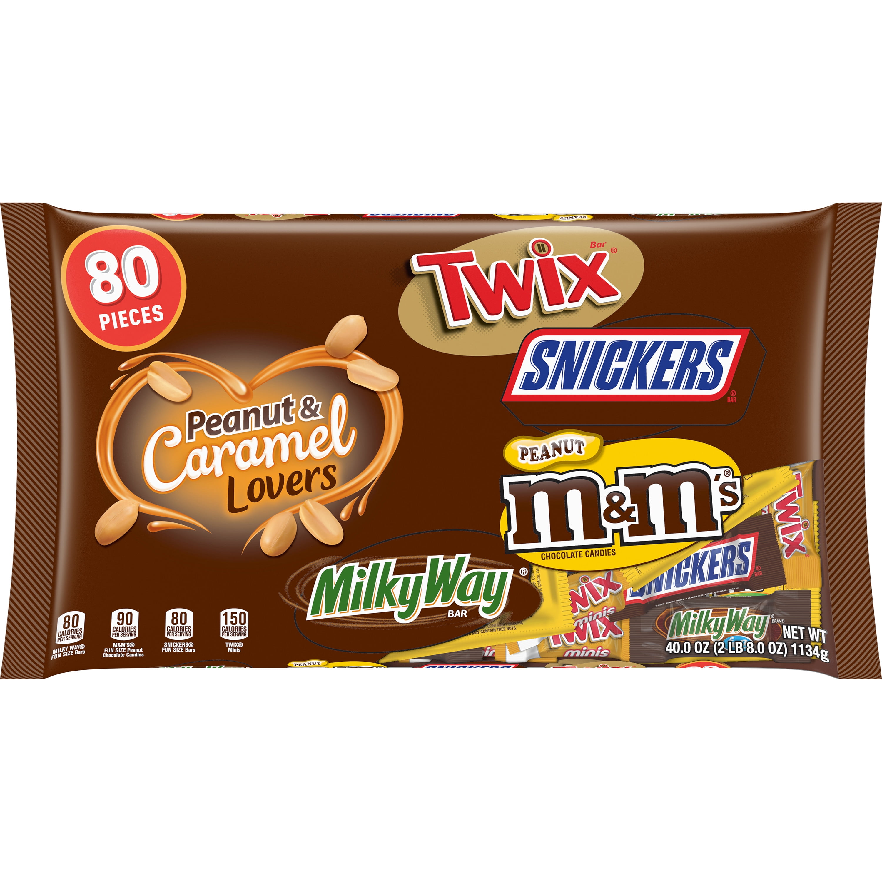 MARS Chocolate Mixed Chocolate Peanut And Caramel Lovers Candy, 40 ...