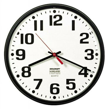SKILCRAFT, NSN4919814, Atomic Slimline Wall Clock, 1 - Walmart.com
