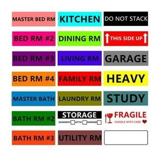 Tag-A-Room Moving Alert Box Labels Stickers (Team Lift), Permanent ...