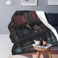 Book Blanket Flannel Magic Potion And Skull Design, Decorative Cozy ...