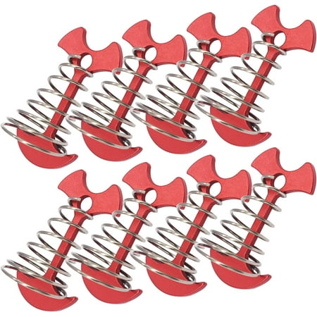 JOYWEI 8 pcs Aluminium Alloy Fishbone Tent Stakes Deck Anchor Pegs with ...