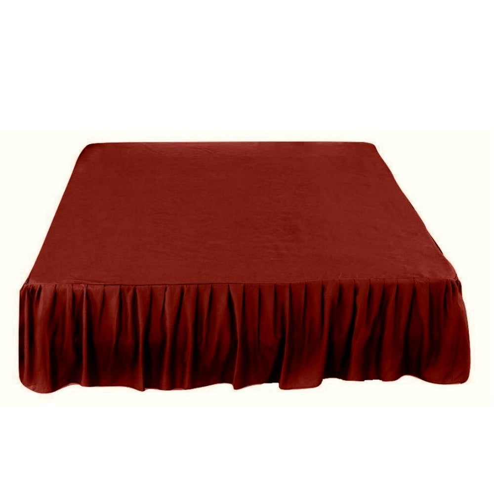 18 Inch Tailored Drop Ruffled/Gathered Easy Fit Bed Skirt (Twin Size ...