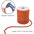 1Roll Polyester Cord Twisted Cord Dark Orange 5mm about 18~19yards/roll ...