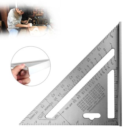 7/12inch Aluminum Alloy Triangle Angle Ruler Squares for Woodworking ...