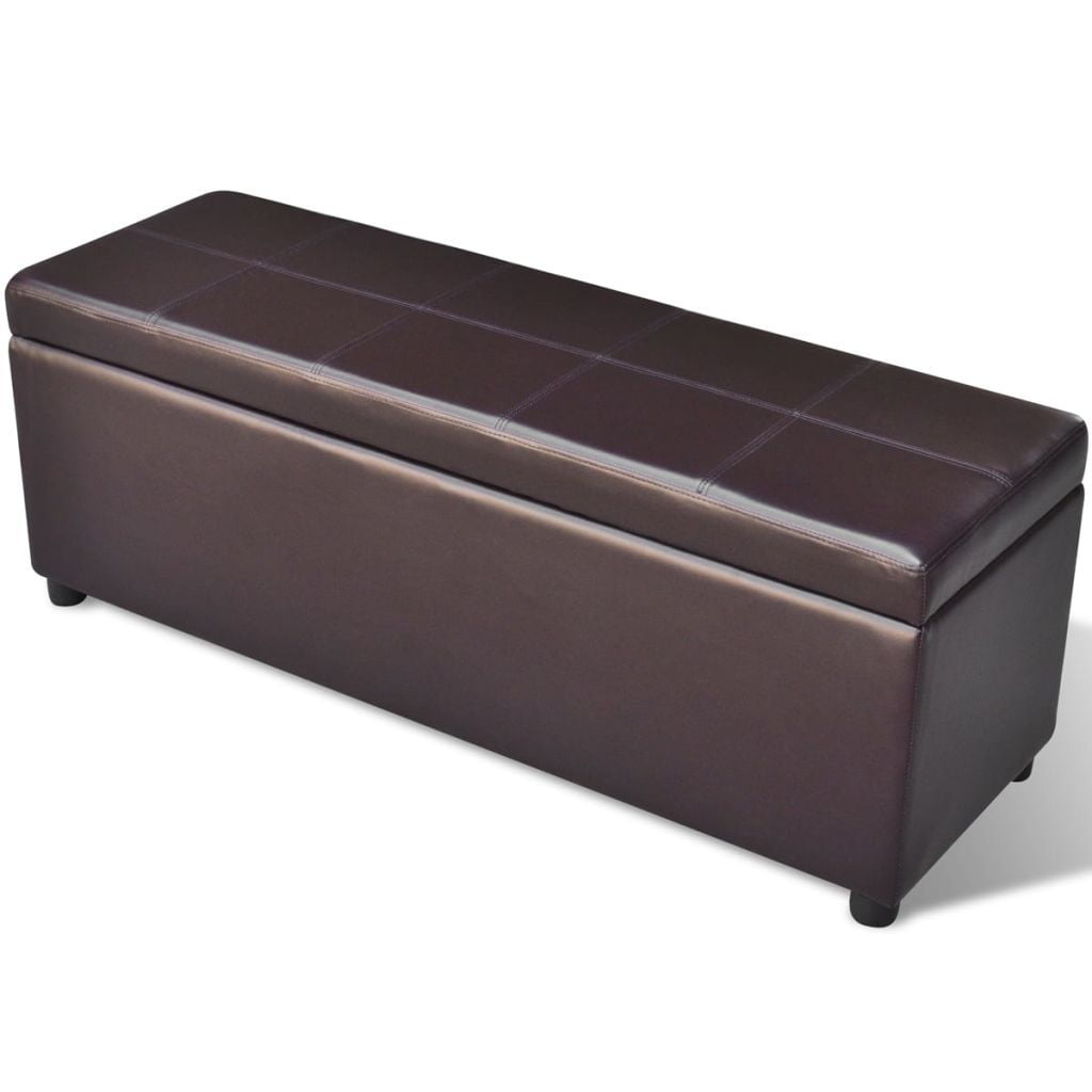 vidaXL Long Storage Bench Wood Brown - Walmart.com
