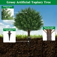 Artificial Cypress Topiary Tree with Ground Spike, Set of 2 Artificial ...