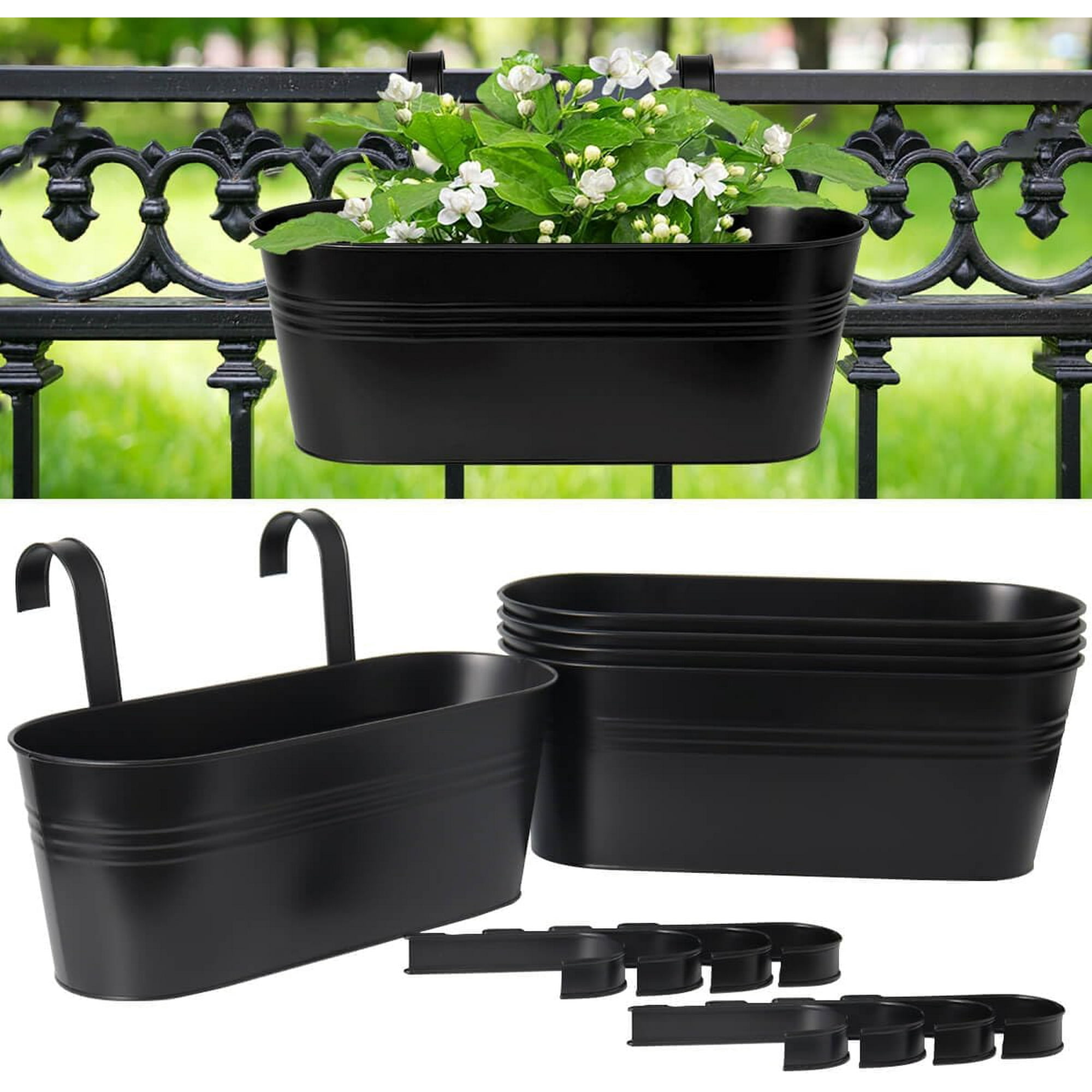 Click here for Vensovo Metal Railing Planter For Outdoor Plants -... prices