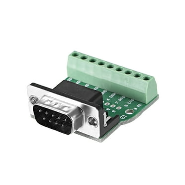 D-sub DB9 Breakout Board Connector with Case 9 Pin Male RS232 Serial - Walmart.com
