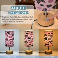 BZSMCE Leopard Print Heart Pattern Printed 3 Color Touch Control Table ...